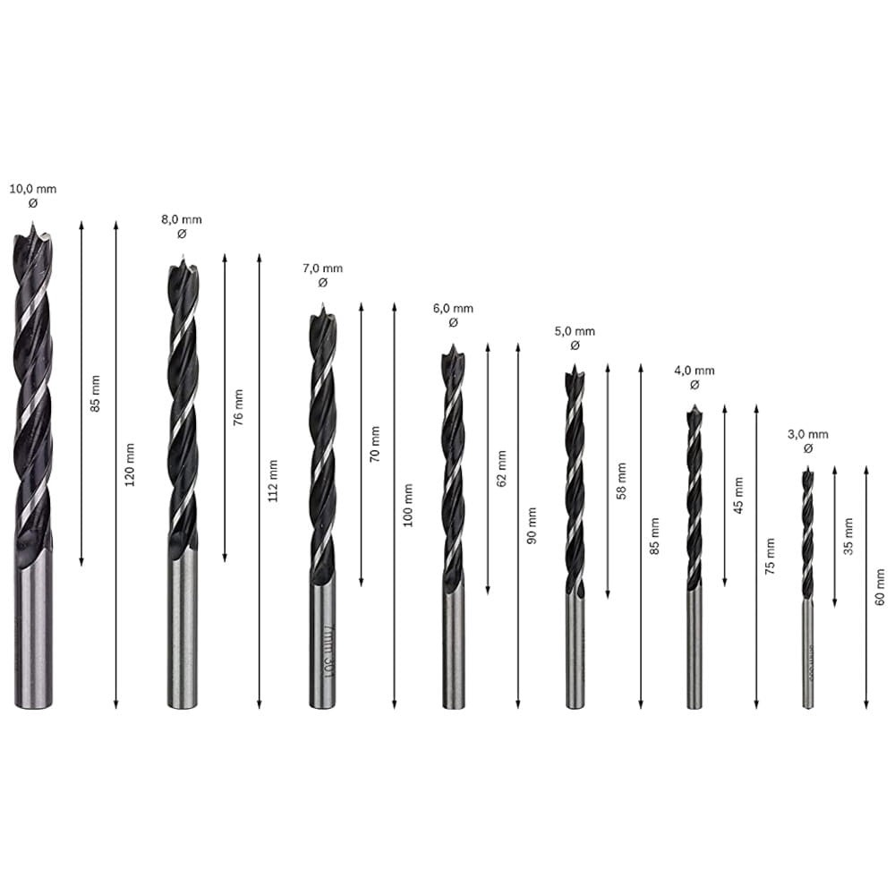 BOSCH Zestaw wierteł do drewna Mini-X-Line 3-10mm 7szt. | Mensura.pl ...