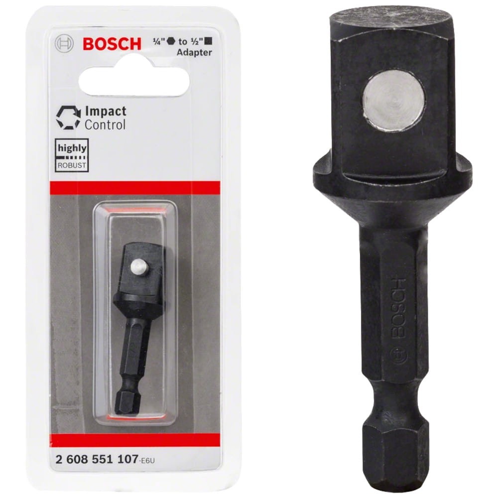 BOSCH Adapter do nasadek 1/4" na 1/2" 50mm Impact Control | Mensura.pl ...
