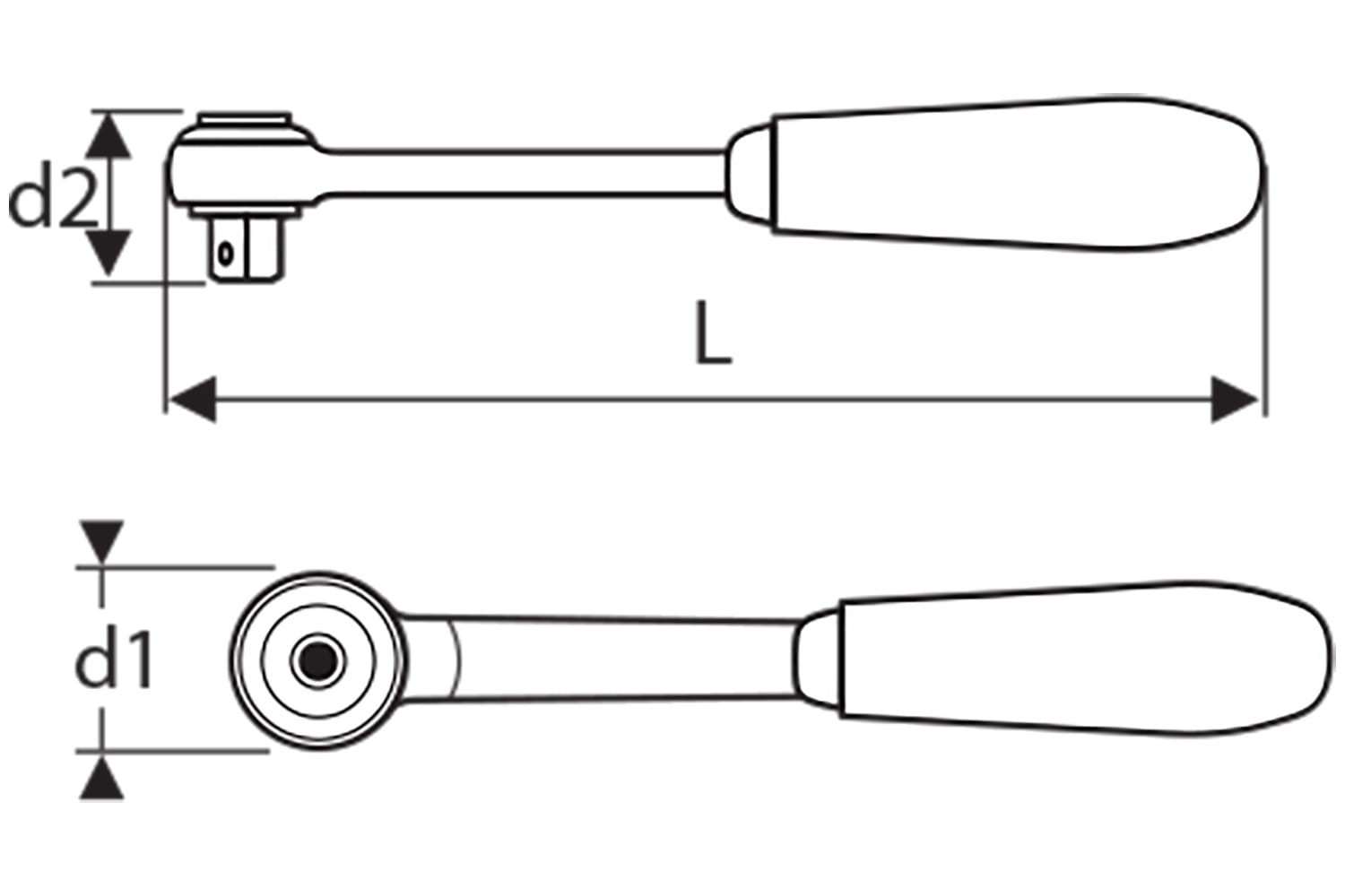 Grzechotka z główką przegubową 1/4" Expert by Facom E030602 | Mensura ...